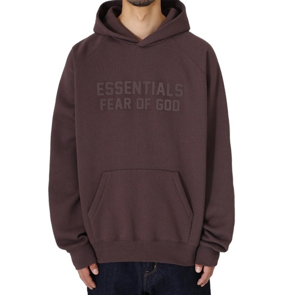 Essentials | Shirts | Fear Of God Essentials Plum Hoodie | Poshmark